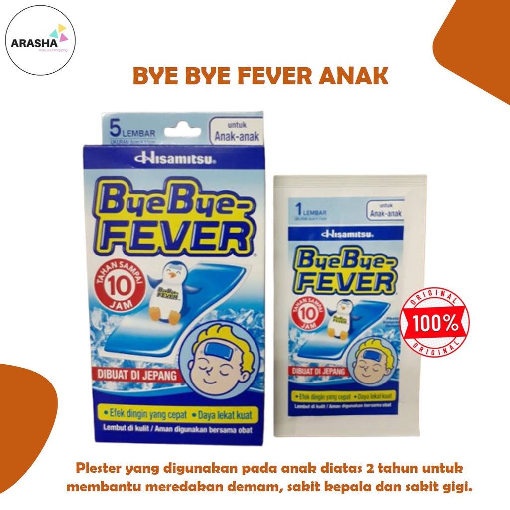 Jual BYEBYE FEVER ANAK 1 LEMBAR Kompres Demam Anak/Panas Anak/Meriang ...
