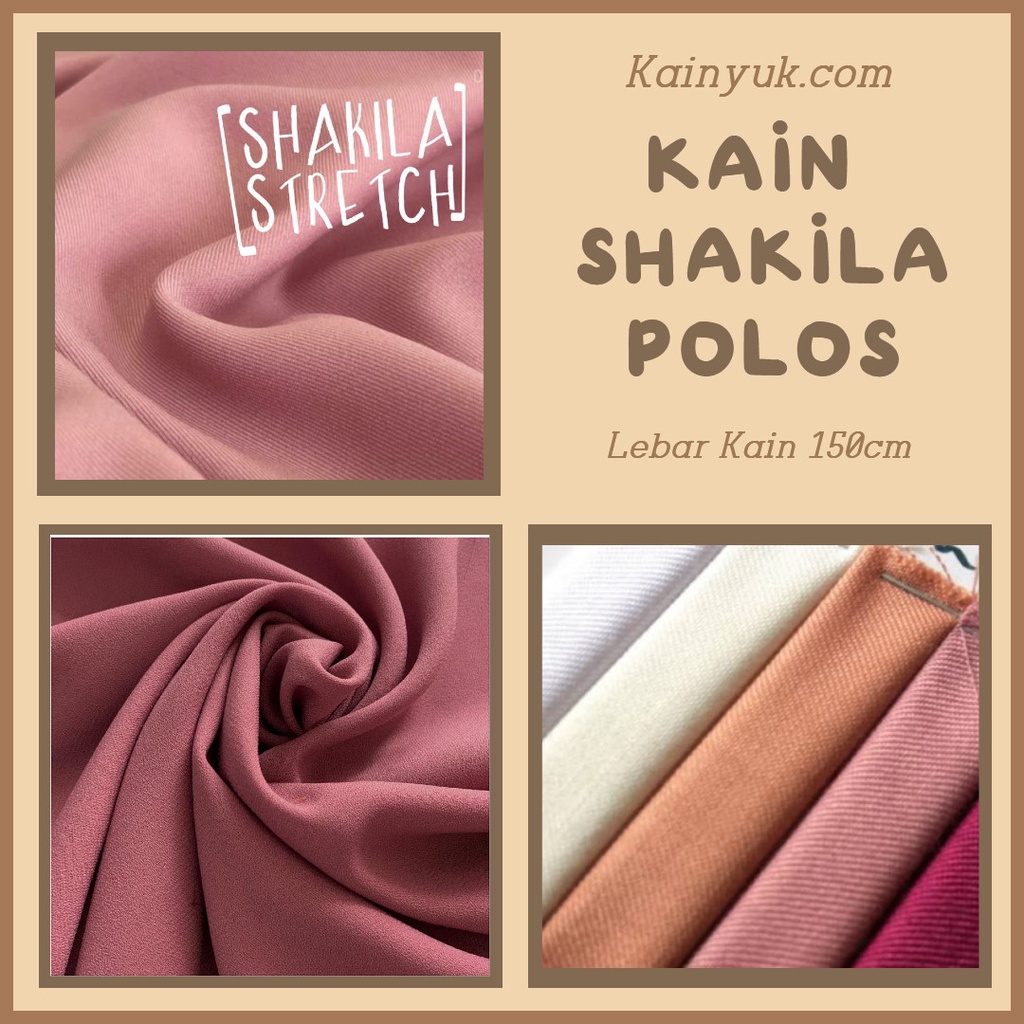 Jual Kain Shakila Sakila Stretch Twill Premium Bahan Gamis Sakilla ...