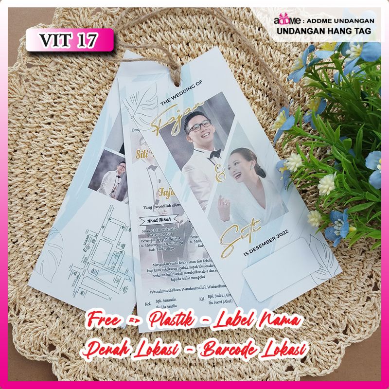 Jual cetak undangan hang tag murah undangan pernikahan trending ...