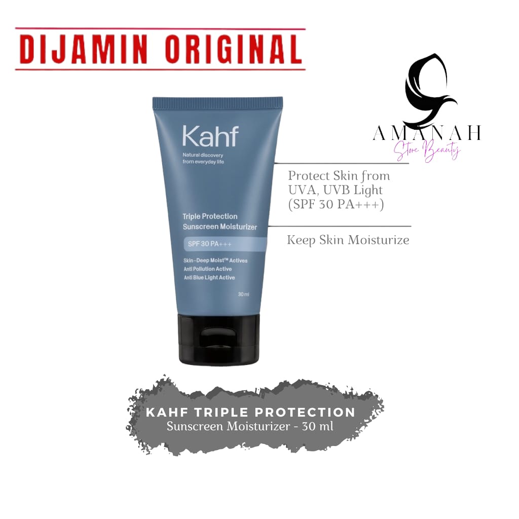 Jual KAHF Triple Protection Sunscreen Moisturizer Spf 30pa+++ 30ml ...