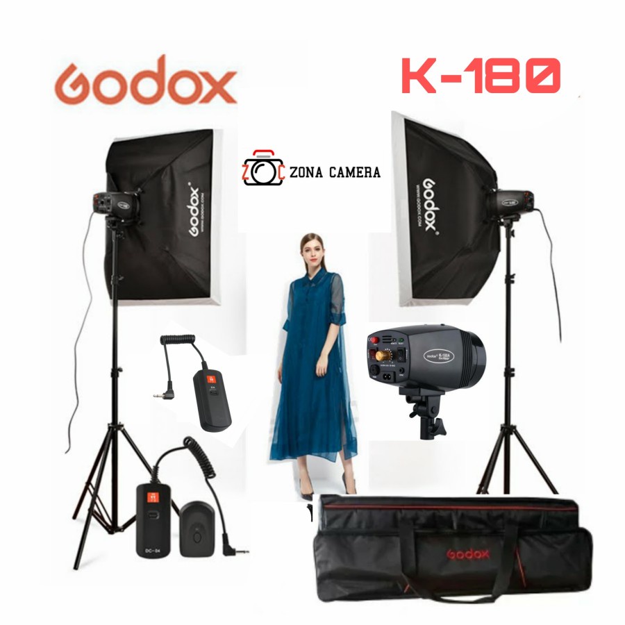 Jual Paket Godox Mini Studio K-180 Kit Lighting Studio K180 K 180 180w ...