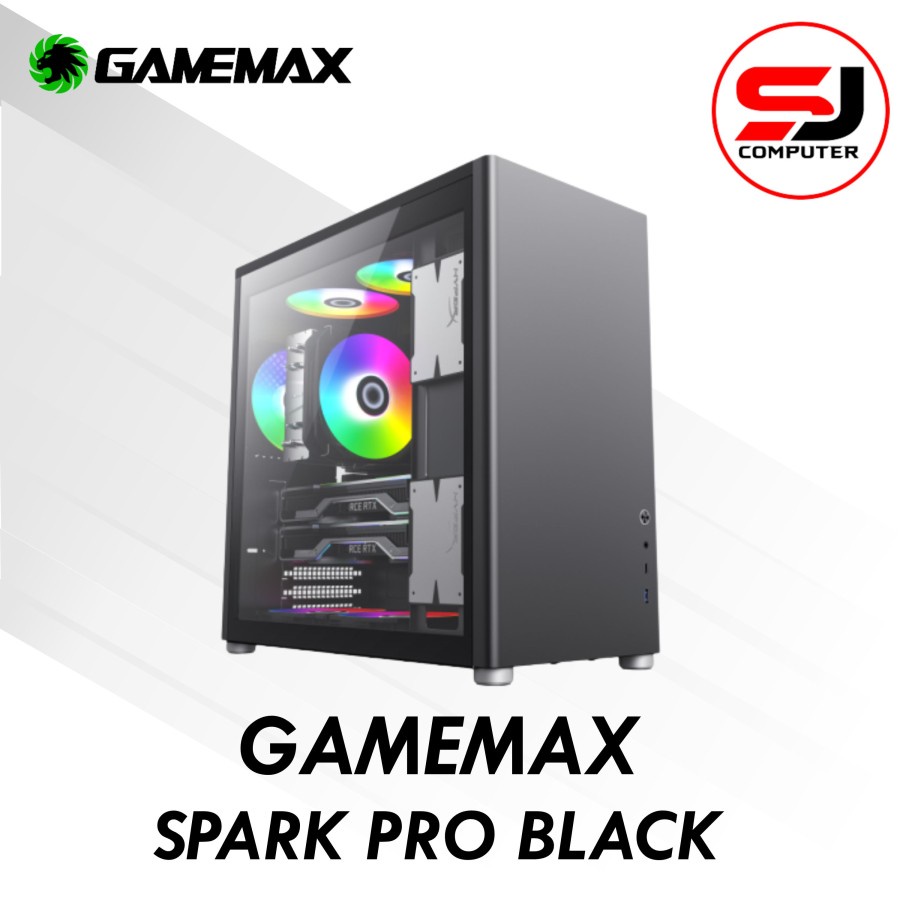 Jual Casing Komputer GameMax Spark Pro Black ATX Gaming PC Case | Shopee Indonesia