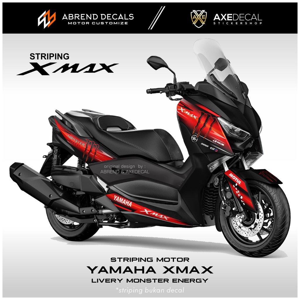 Jual STRIPING YAMAHA XMAX MONSTER / STIKER MOTOR X MAX DESIGN CUSTOM ...