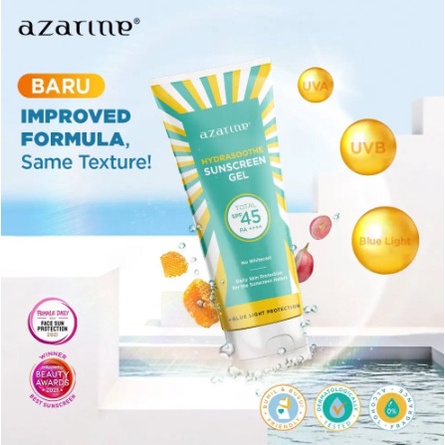 Jual AZARINE Hydrashoothe Sunscreen Gel, 30 ml (UKURAN 30 ML/KECIL ...