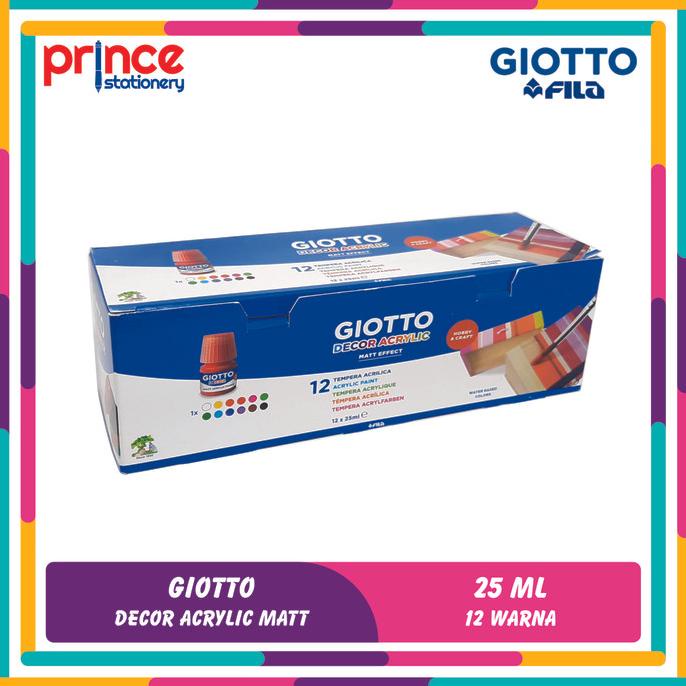 Jual Giotto Decor Acrylic / Cat Acrylic Giotto 25 Ml 12 Warna | Shopee Indonesia