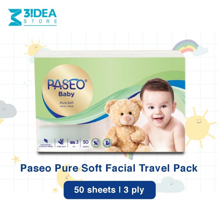 Jual paseo baby travel pack 50 sheets /paseo baby facial soft 50 sheet ...