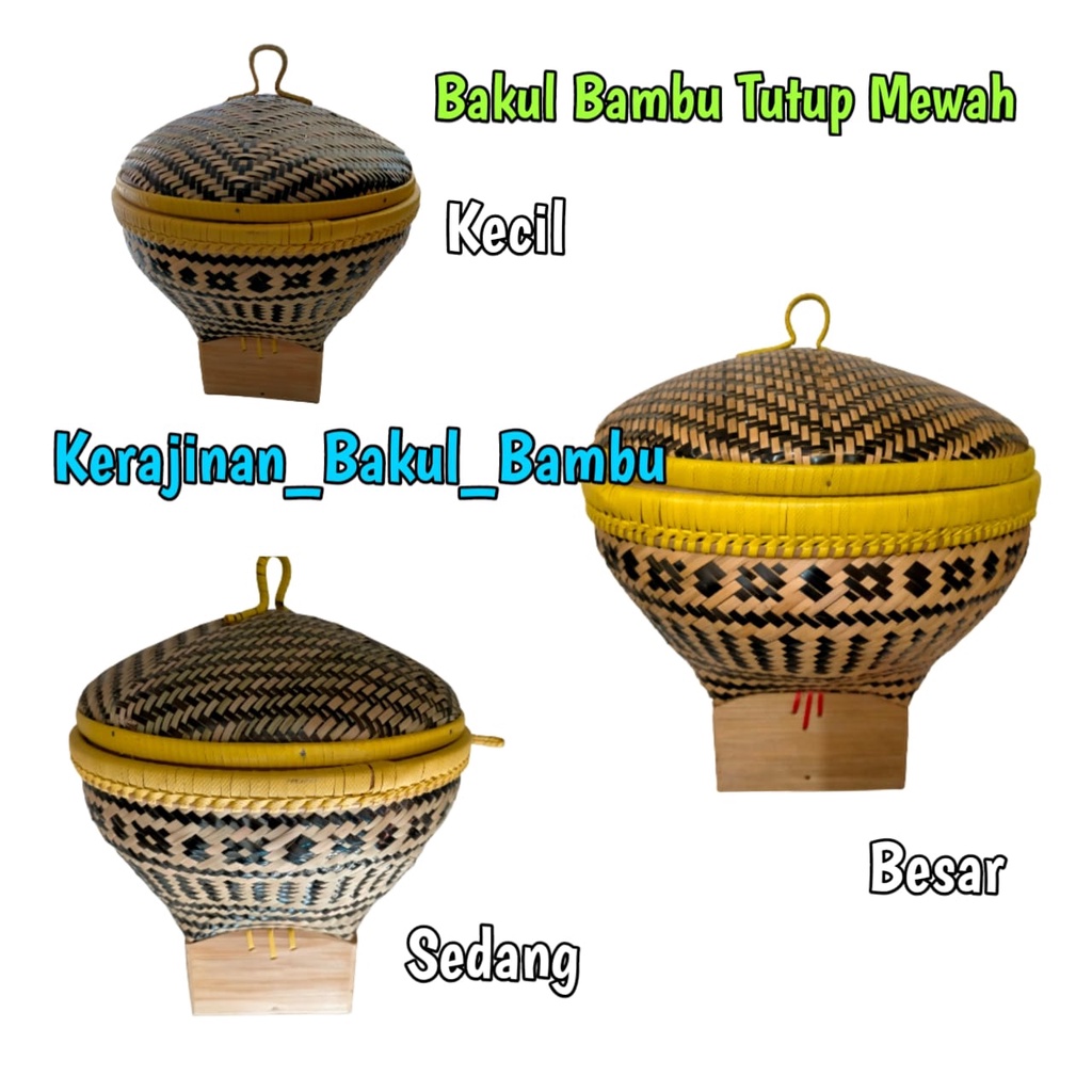 Jual Bakul Bambu /Boboko /Bakul nasi Bakul Tutup Variant Ukuran Kecil ...