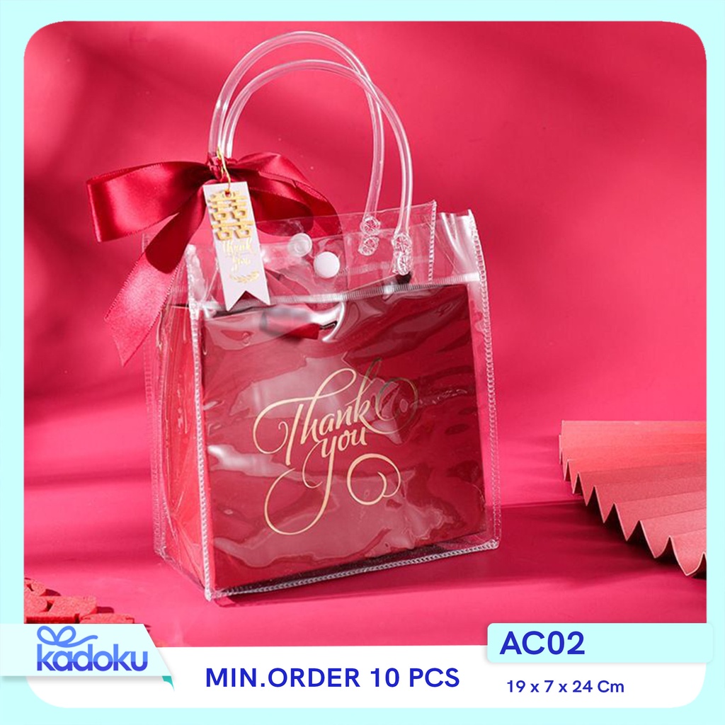 Jual Tas PVC mika transparan / Goodiebag souvenir mika transparan ...
