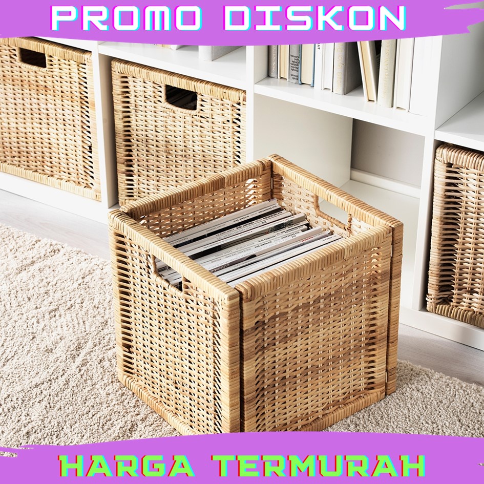 Jual Laci Box Rotan Alami Anyaman Asli Ukuran Kotak Sudah Vernis ...