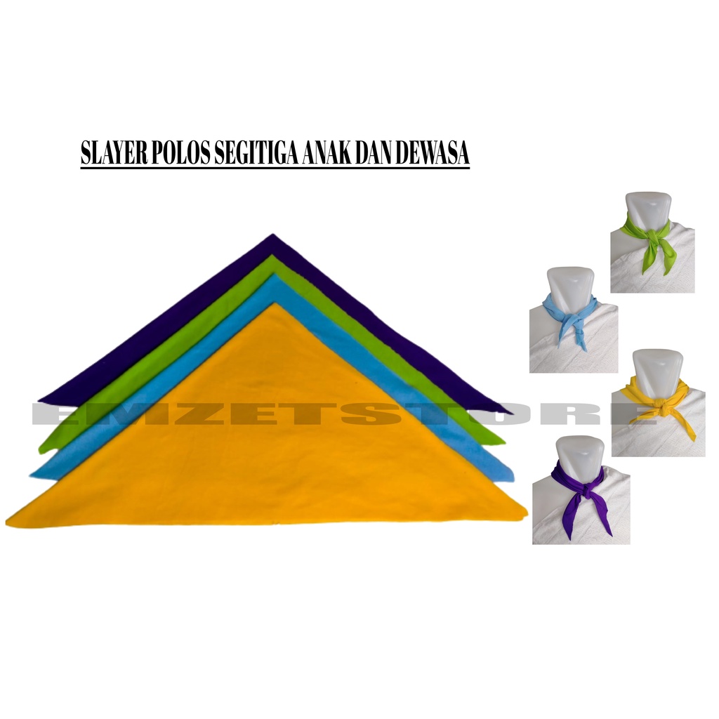 Jual SYAL WARNA SLAYER POLOS SYAL SEGITIGA BANDANA IKET SLAYER WARNA ...