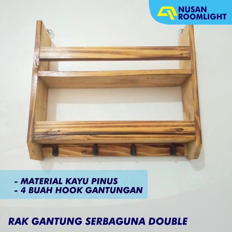 Jual Rak Lemari Gantung Bumbu Dapur Serbaguna Hambalan Floating Shelves ...