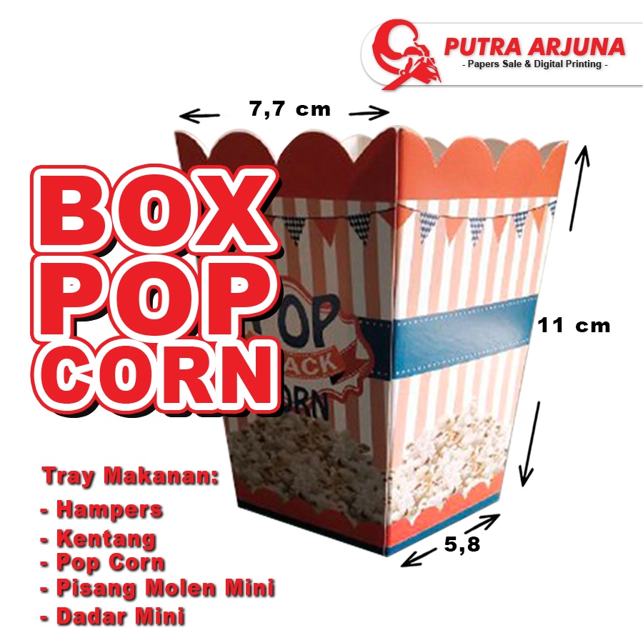 Jual BOX POPCORN, 5,8x7,7x11CM - KEMASAN MAKANAN | Shopee Indonesia