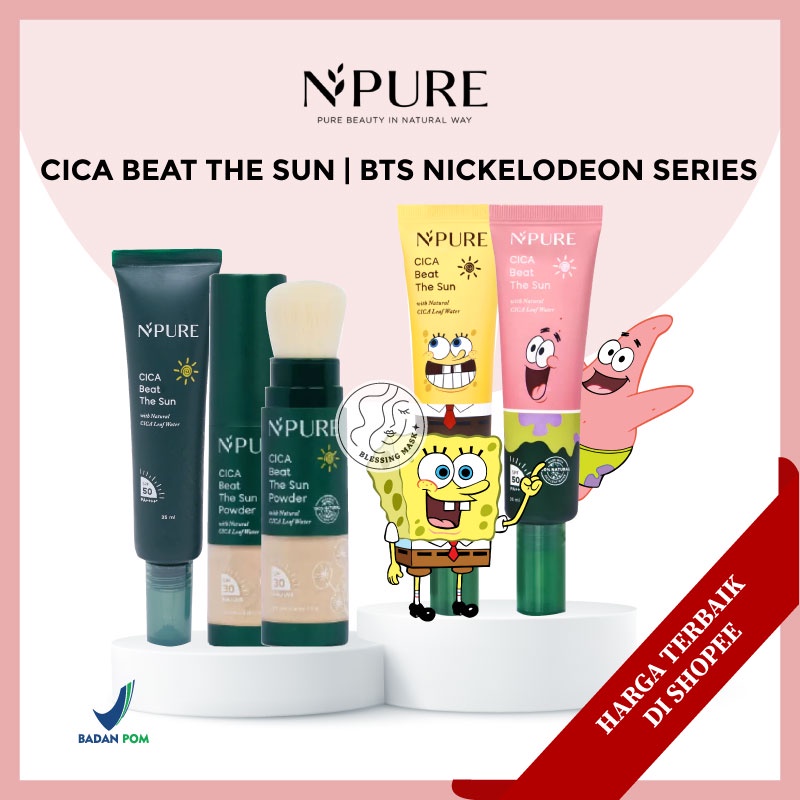 Jual NPURE Cica Beat The Sun SPF 50 PA ++++ | NPURE Cica Beat The Sun ...