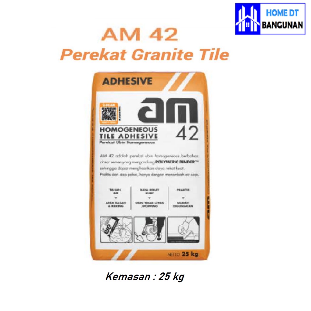 Jual AM Mortar AM 42 am42 - Perekat Keramik Homogeneous kemasan 25kg ...