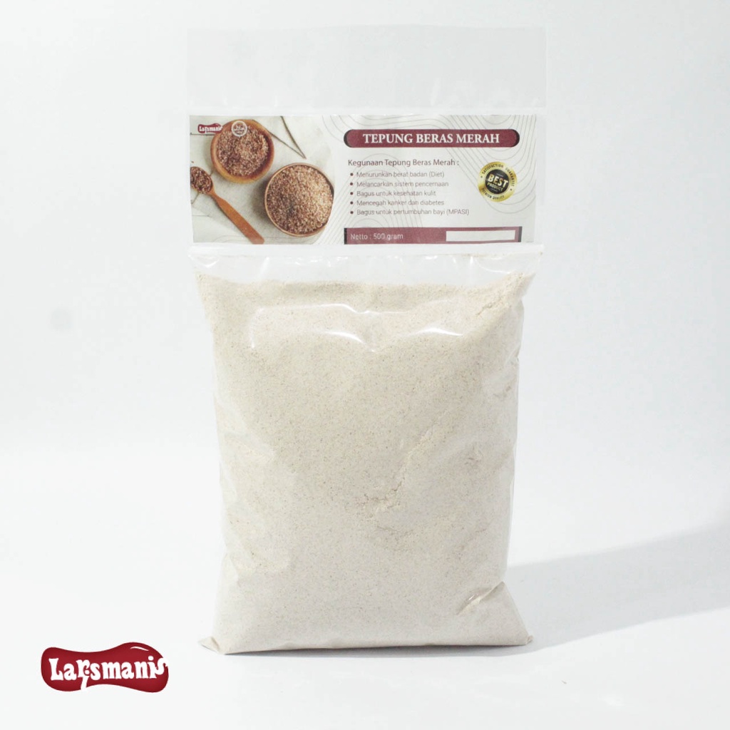 Jual Beras Merah Organik Halus/ tepung/ bubur/ MPASI Beras Merah 500gr ...