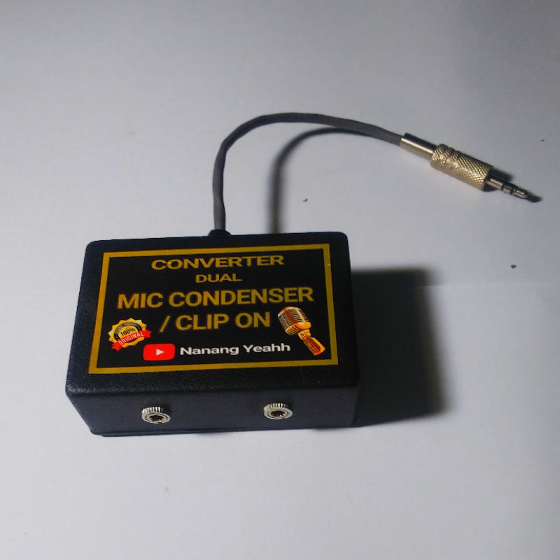 Jual CONVERTER VOCAL 2 MIC CONDENSER / 2 MIC CLIP ON | Shopee Indonesia