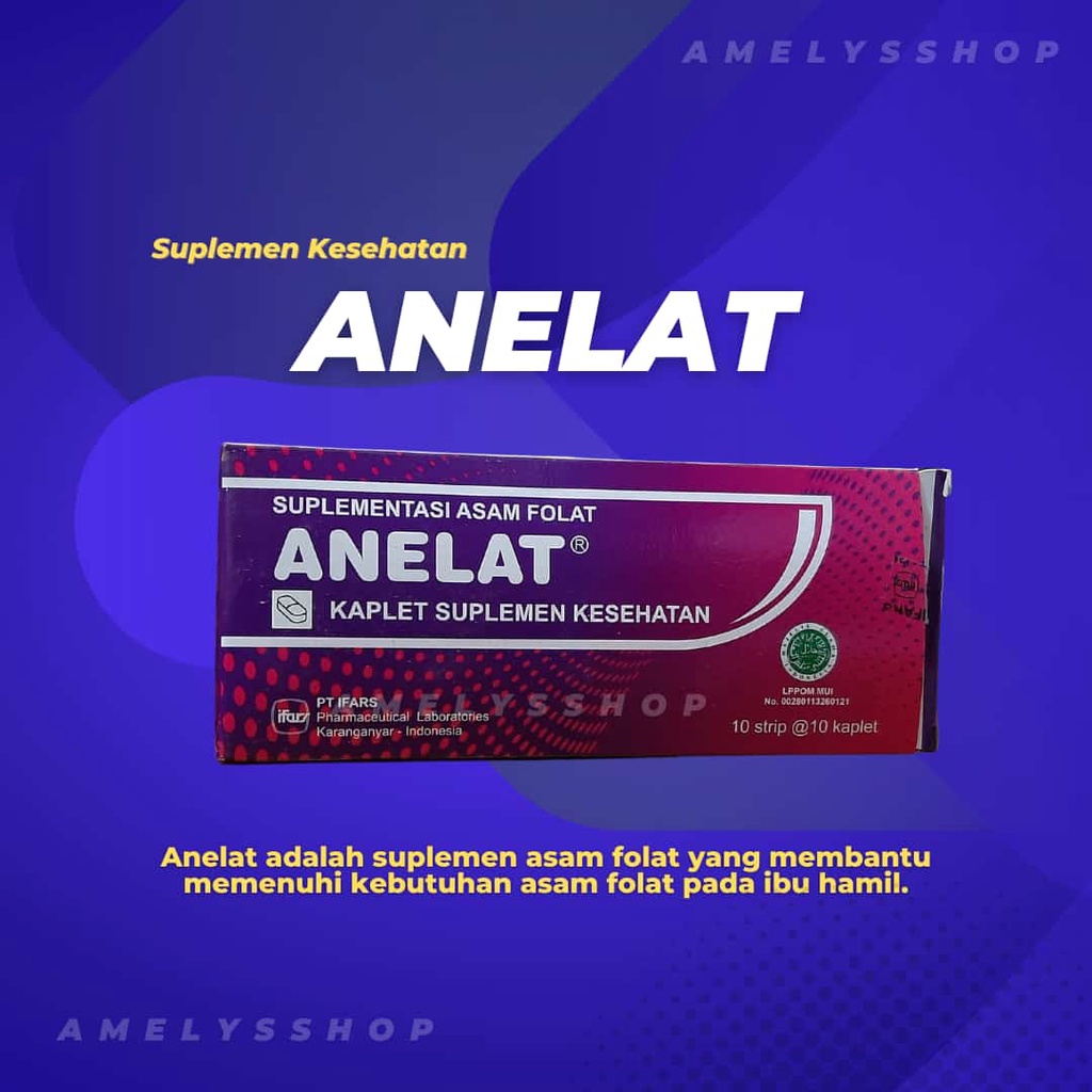 Jual ANELAT SUPLEMEN ASAM FOLAT | Shopee Indonesia