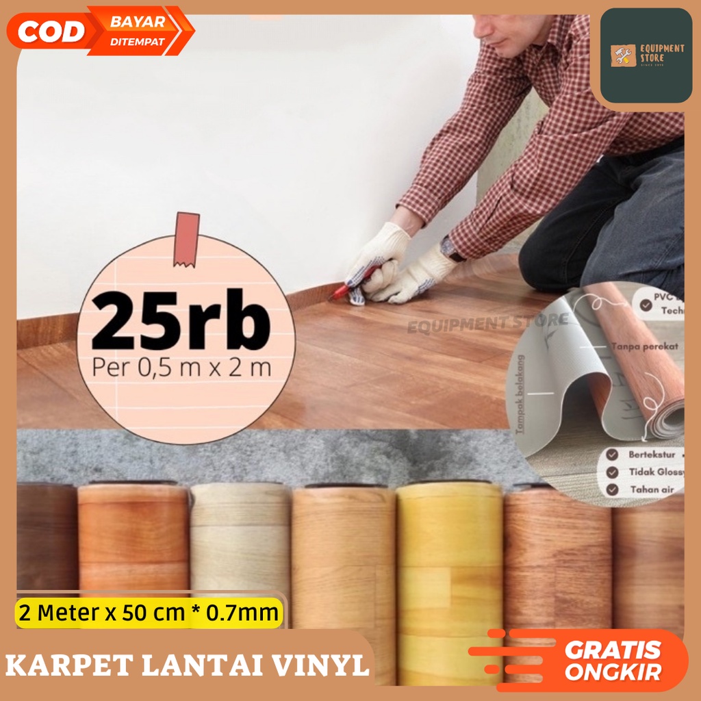 Jual KARPET LANTAI VINYL GULUNGAN 2 METER X 50 CM TEBAL 0.7 MM | Shopee Indonesia