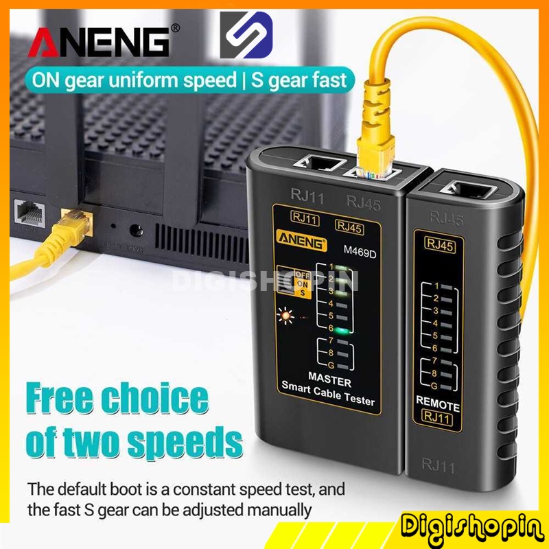 Jual Tester Kabel Jaringan Internet Telepon RJ45 RJ11 M469D Cable lan ...