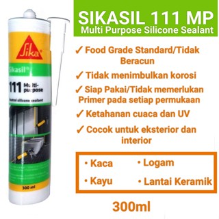 Jual Lem Sika 111/Sikasil 111 Silicone Sealant Neutral Food Grade 300ml - Grey | Shopee Indonesia