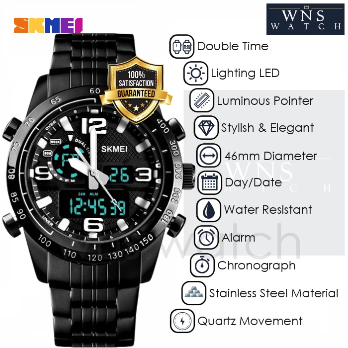 Jual Jam Tangan Rantai Double Time Pria Original Business Luxury ...