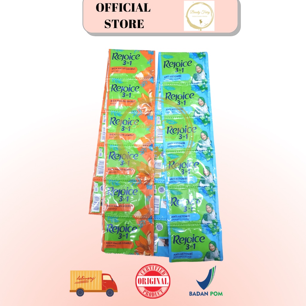 Jual Rejoice 3 in 1 Shampo Anti Ketombe Hijab | Rich Halus Lembut Sachet 5x2 ml | Shopee Indonesia