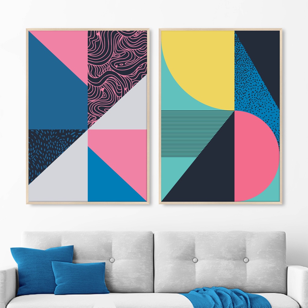 Jual Hiasan Dinding Ruang Tamu Minimalis 80x57cm & 40x57cm INCLUDE ...