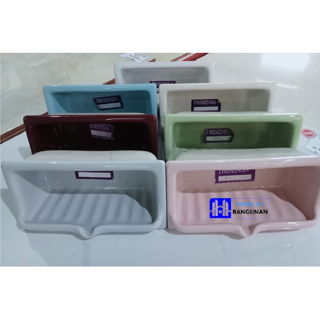 Jual TEMPAT SABUN KERAMIK TRISENSA KOTAK BESAR / TEMPAT SABUN TANAM ...