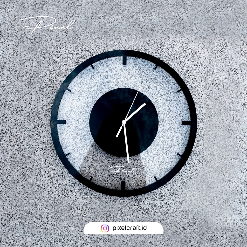 Jual Jam Dinding Akrilik Minimalis 2 Layer Diamer 30 cm + Grafir Logo ...