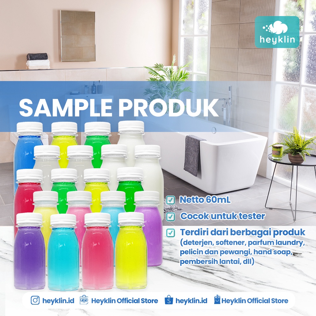 Jual Heyklin Sample Produk Kebersihan - Netto 60mL | Shopee Indonesia