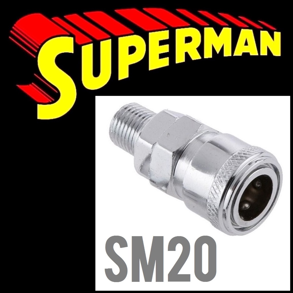 Jual QUICK COUPLER SM20 sambungan selang udara angin kompresor konektor ...
