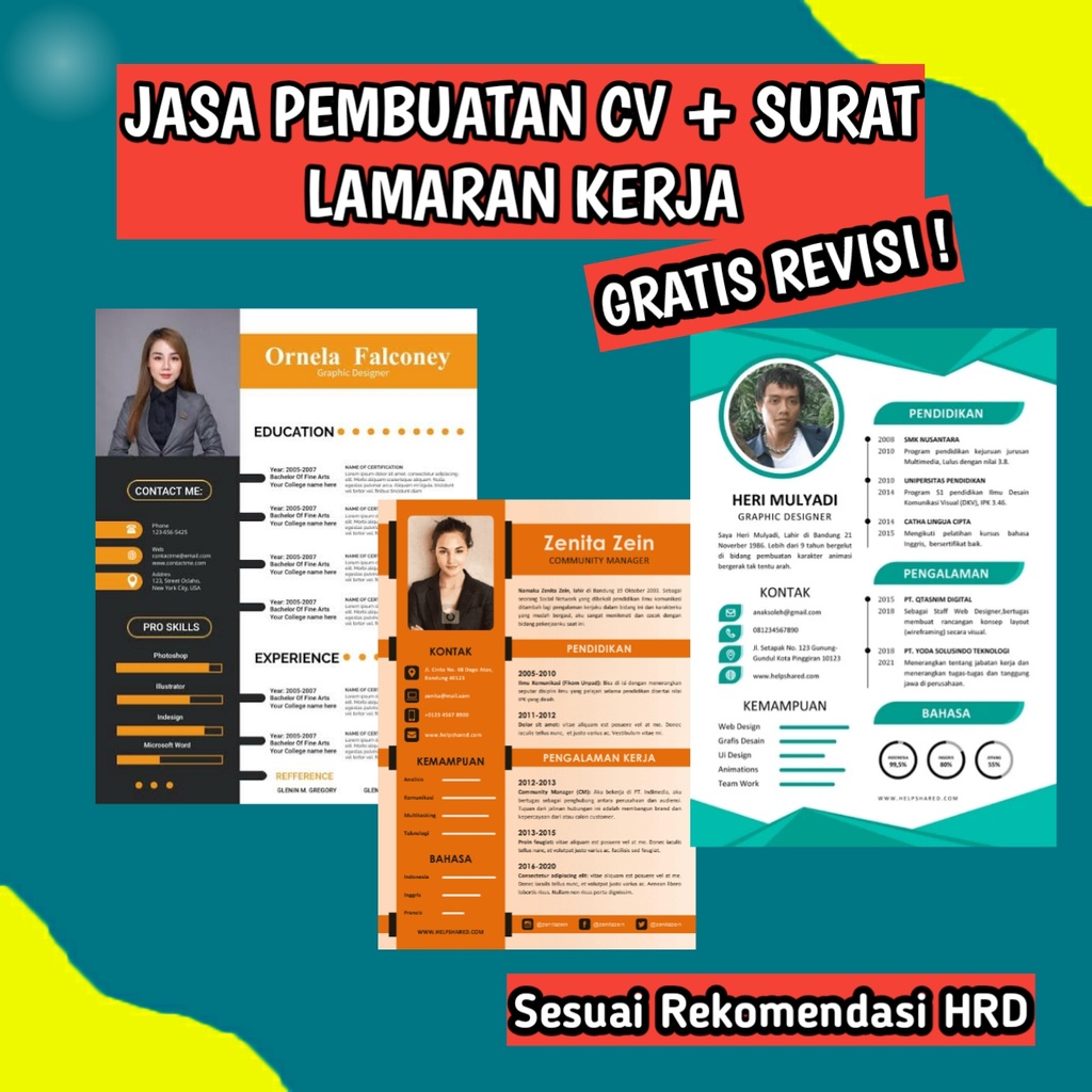 Jual Jasa Pembuatan CV/ Curiculum Vitae / Daftar Riwayat Hidup dan ...