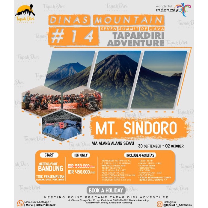 Jual OPEN TRIP GUNUNG SINDORO 23 DESEMBER VIA ALANG ALANG SEWU | Shopee Indonesia