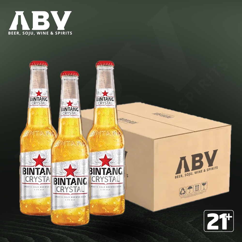 Jual Bintang Crystal Pint Beer 330ml / 1 Box Isi 24 Bottles | Shopee ...
