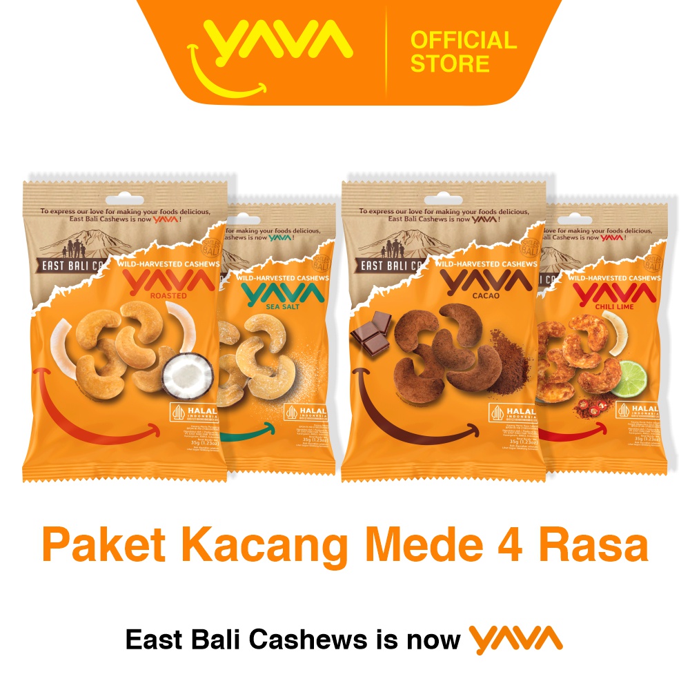 Jual YAVA Paket Kacang Mede 4 Rasa (4 x 35g) | Shopee Indonesia