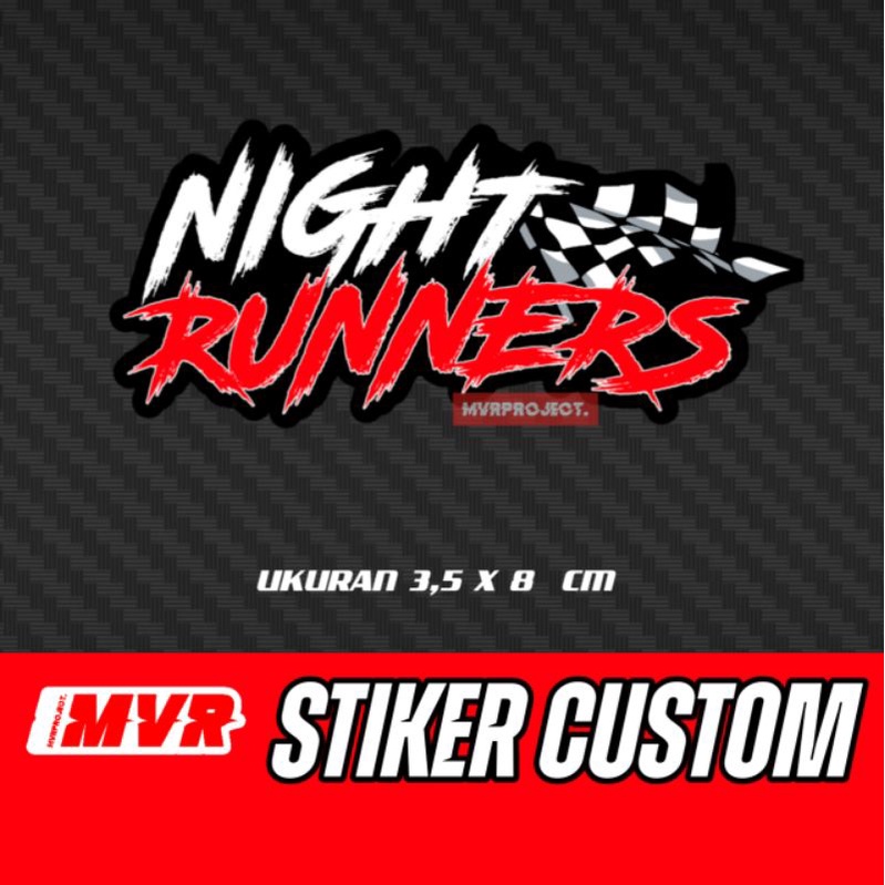 Jual Sticker Night Runners | Stiker custom nightride sunmori | Shopee ...
