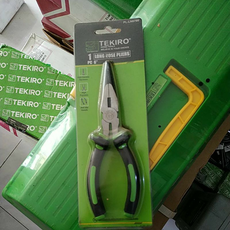 Jual Tekiro Tang lancip 6" long nose pliers 6 inch tang cucut 6 inci | Shopee Indonesia