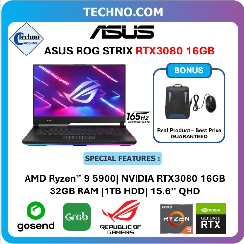 Jual ASUS ROG STRIX G533QS RYZEN 9 5900 32GB 1TB SSD RTX3080 16GB ...