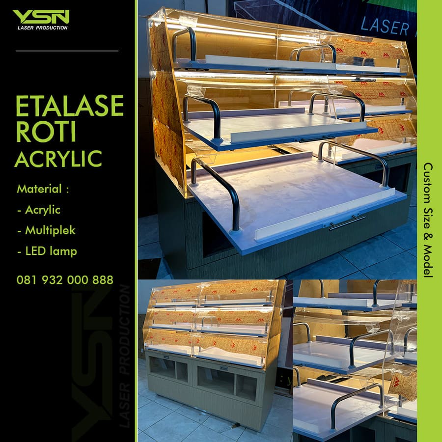Jual Display Box I Etalase Roti Akrilik I Etalase I Food Display ...