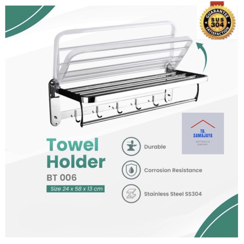 Jual Rak handuk Lipat SUS 304. stainless sus304 . Gantungan handuk ...