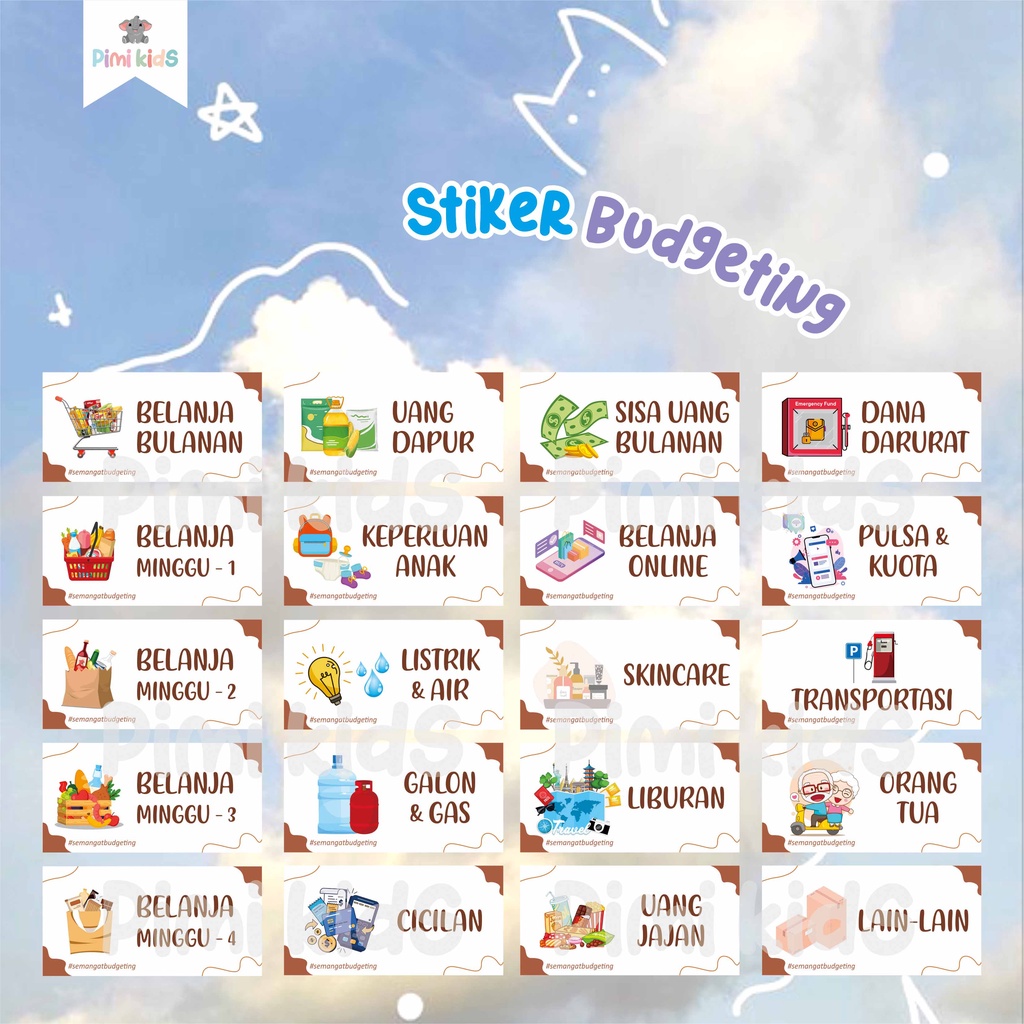 Jual STIKER BUDGETING WALLET ORGANIZER STIKER DOMPET KEUANGAN | Shopee ...