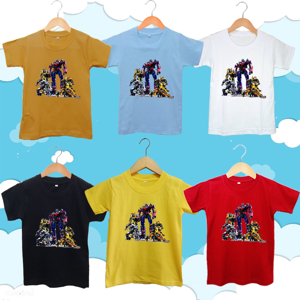 Jual Baju Anak Motif Cartoon Transformer Kaos Anak Desain Nama | Shopee ...