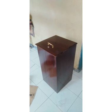 Jual kotak amal infaq ukuran 25x25x70 besar dan tinggi kayu jati ...