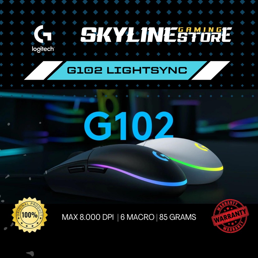 Jual Logitech G102 Lightsync V2 Wired RGB Gaming Mouse with 6 Macros 8K DPI - Original | Shopee ...