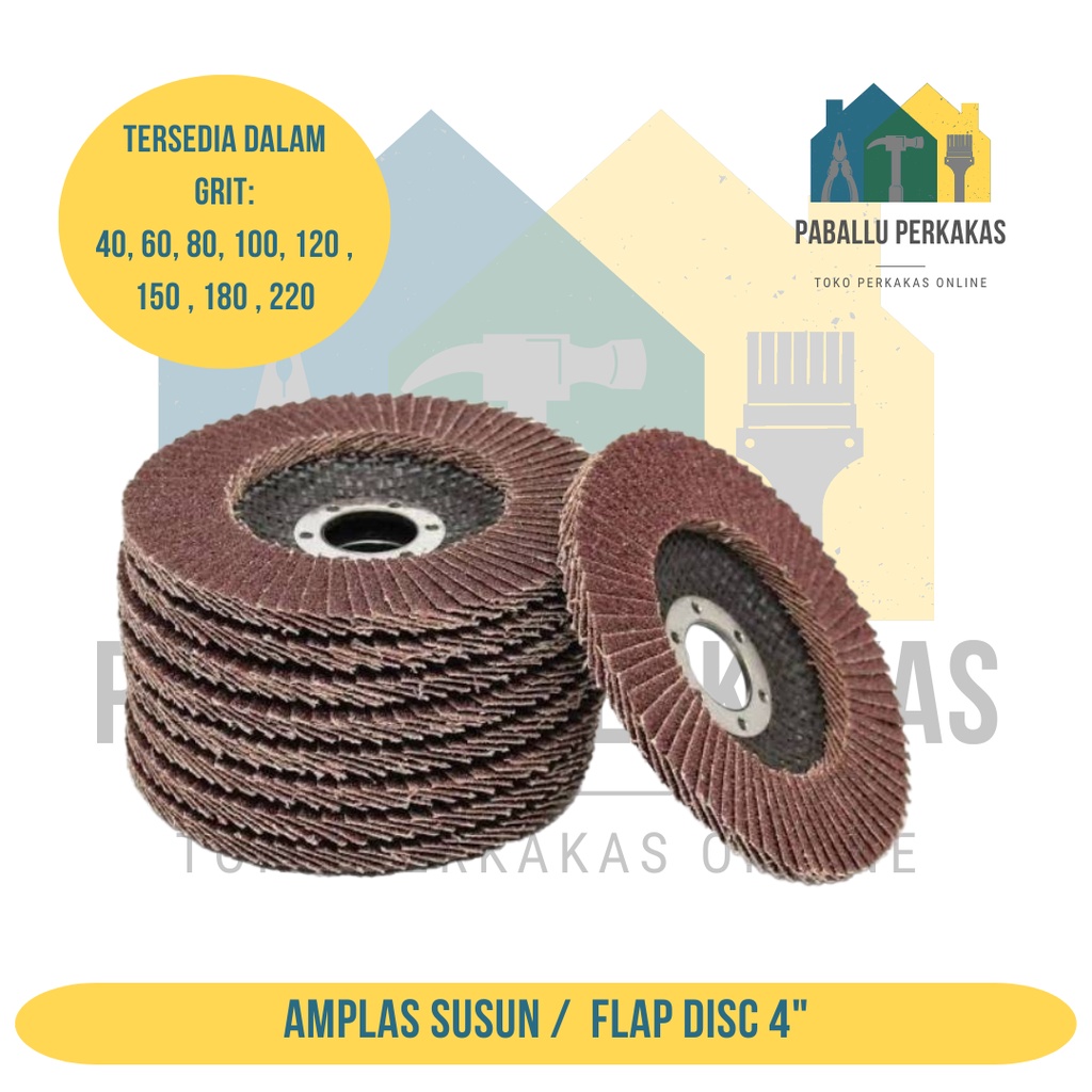 Jual Flap Disc Flapdisc Mata Gerinda Gurinda Amplas Susun 4" Inci Semua ...