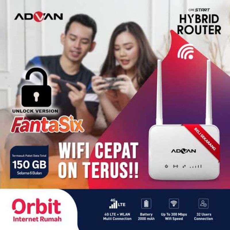 Jual Modem Wifi Advan CPE Router Start Mifi 2 Antena free Tsel Orbit ...