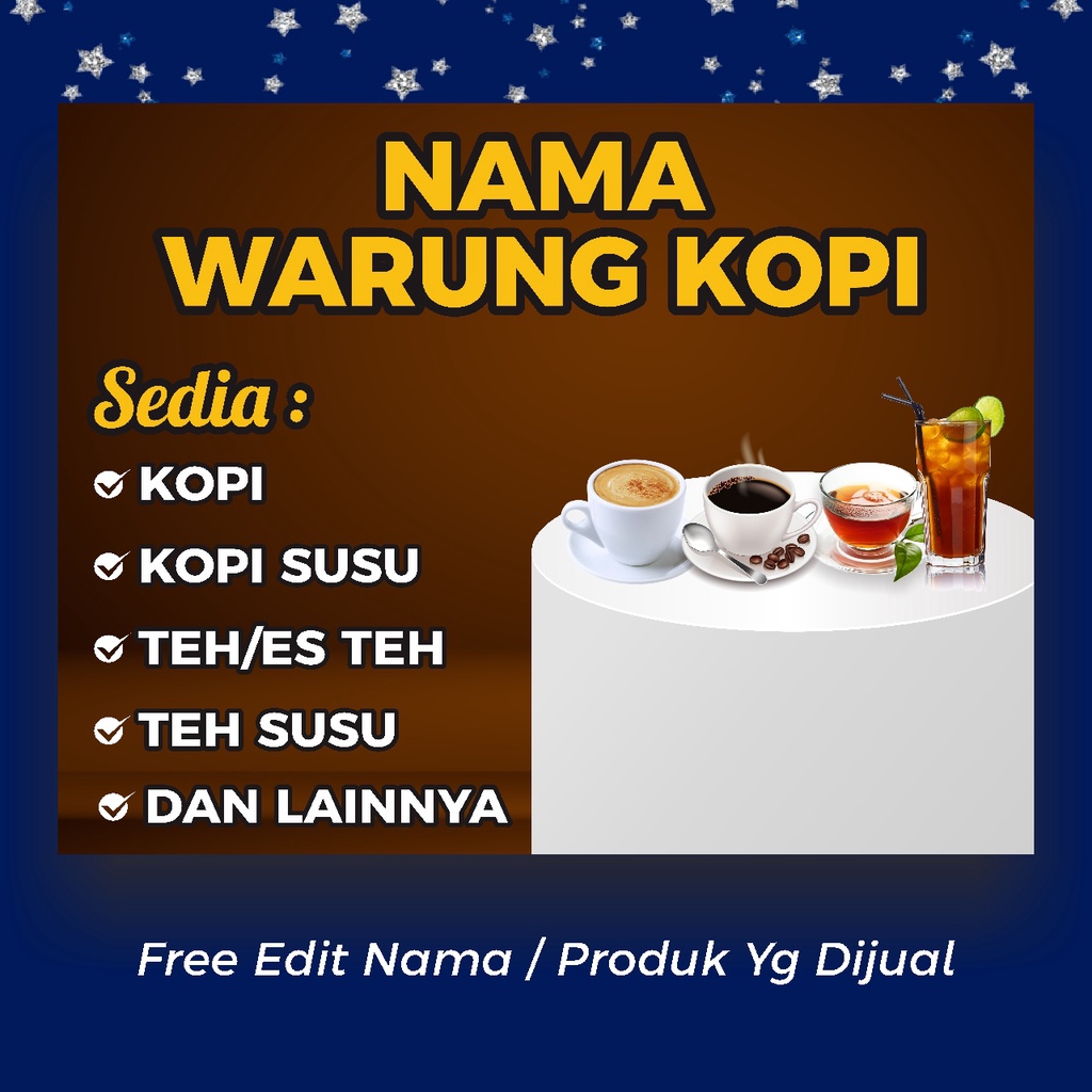 Jual Spanduk / Banner Warkop Warung Kopi | Shopee Indonesia