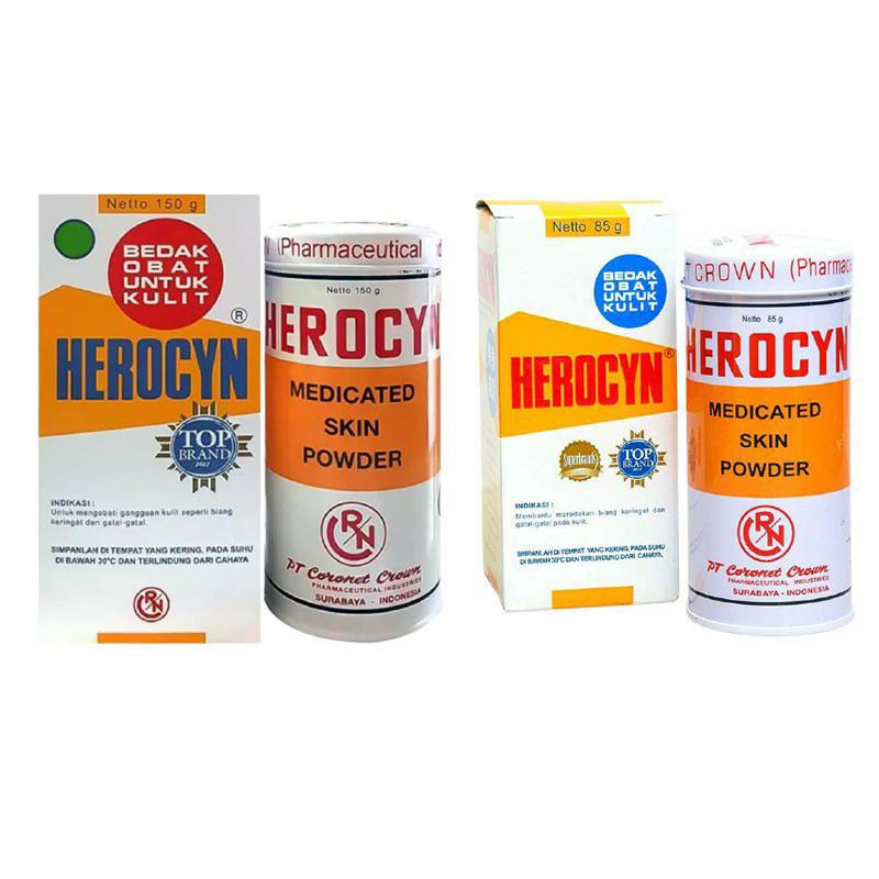 Jual Bedak Herocyn herocin powder 85 gram bedak gatal / Herocyn 150g ...