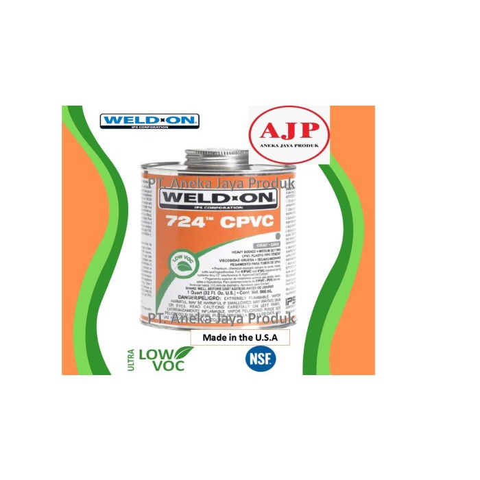Jual LEM PIPA CPVC - WELD ON 724 UKURAN 473ML | Shopee Indonesia