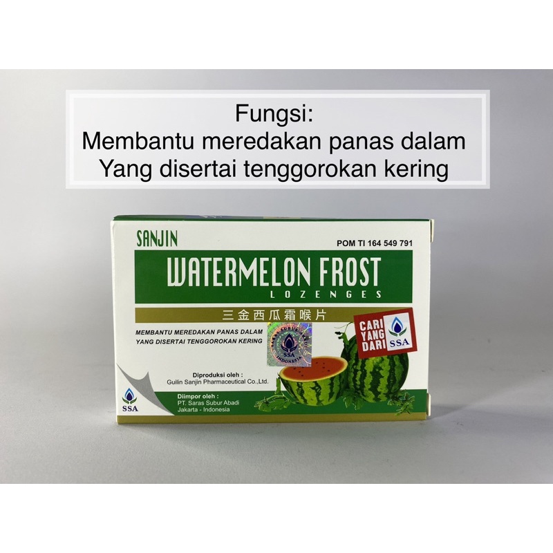 Jual Sanjin Watermelon Frost | 1 Dus isi 12 Tablet | Membantu meredakan ...